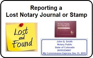 Reporting a Lost Notary Journal or Stamp - Notary Colorado Springs
